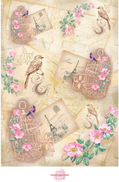 Papel Decorado para Decoupage PAPTEX 072 – LaminArt Manualidades